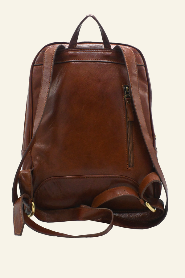 Brown Leather Backpack - Mongolian Gallery