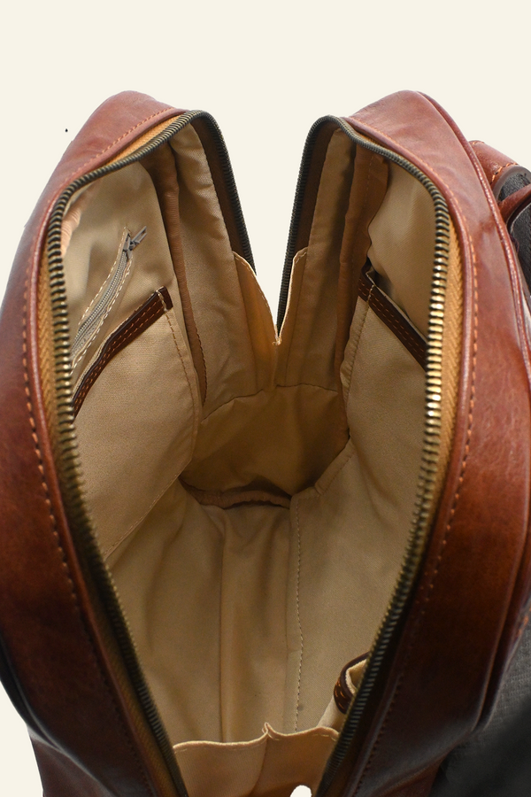 Brown Leather Backpack - Mongolian Gallery