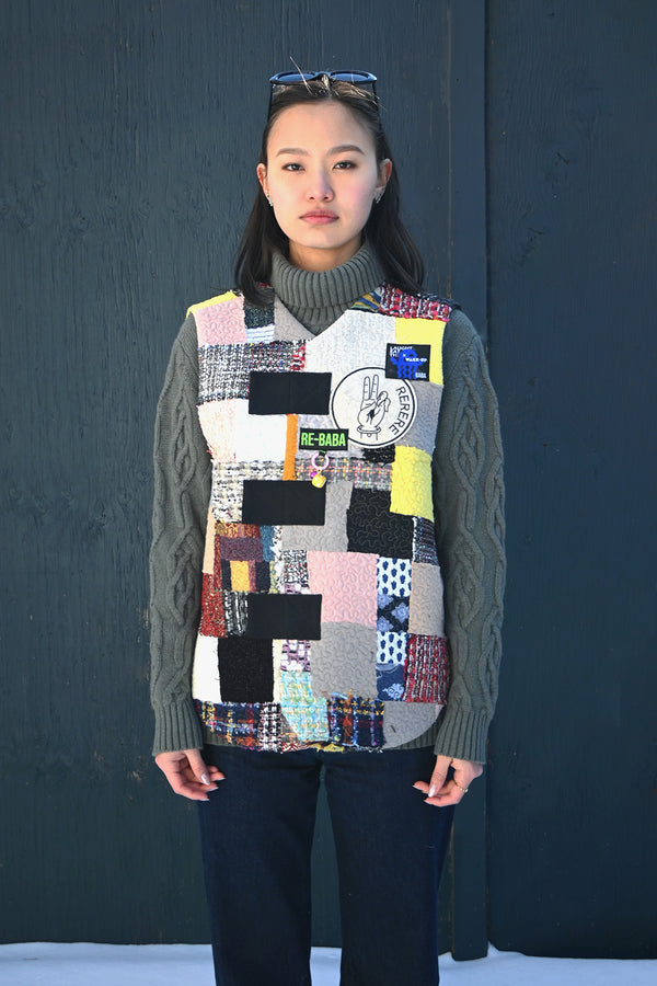 Patchwork Cotton Vest - Mongolian Gallery