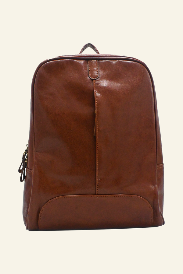 Brown Leather Backpack - Mongolian Gallery