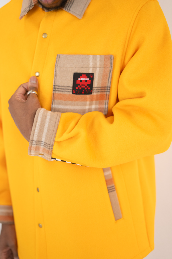 Lightweight Yellow Wool Jacket - Mongolian Gallery