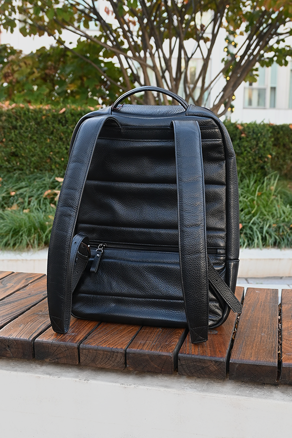 Black Leather Backpack - Mongolian Gallery