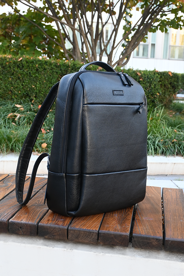 Black Leather Backpack - Mongolian Gallery
