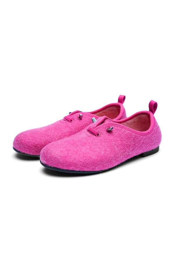 Cashmere Derby Shoes in Pink - Mongolian Gallery
