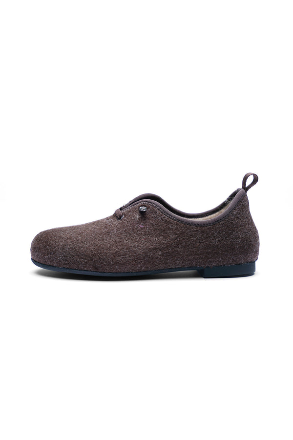 Cashmere Derby Shoes in Brown - Mongolian Gallery