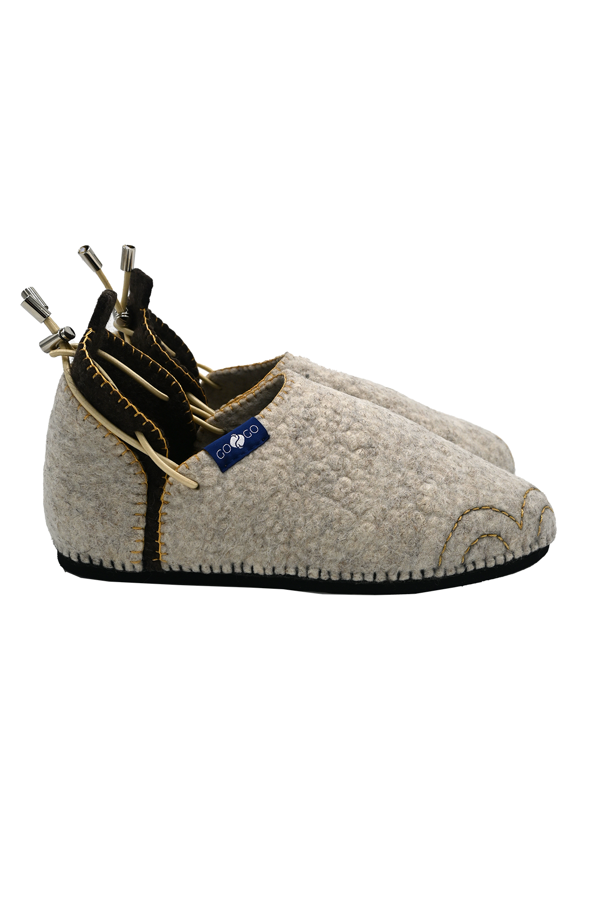 Handmade Wool Shoes Beige Brown – Mongolian Gallery